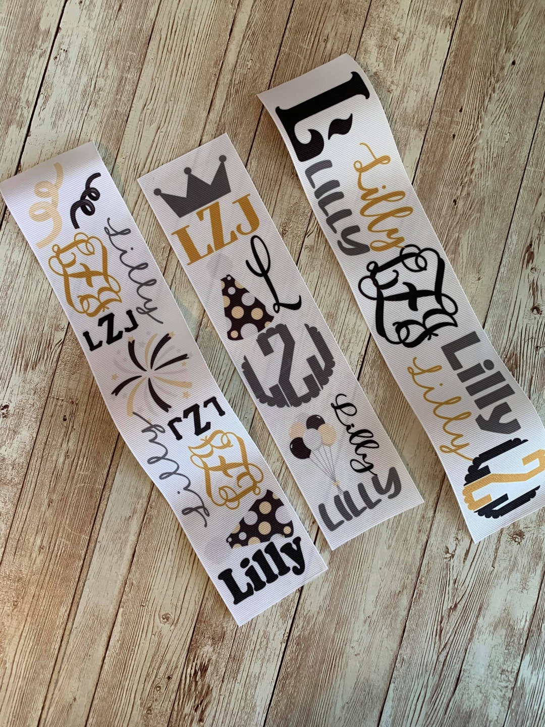 Monogram/name/initial Ribbon/ New Years Ribbon/ - Etsy