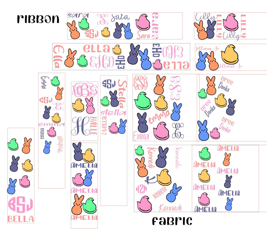 Personalized Easter Bunny Ribbon/fabric Strips - Etsy