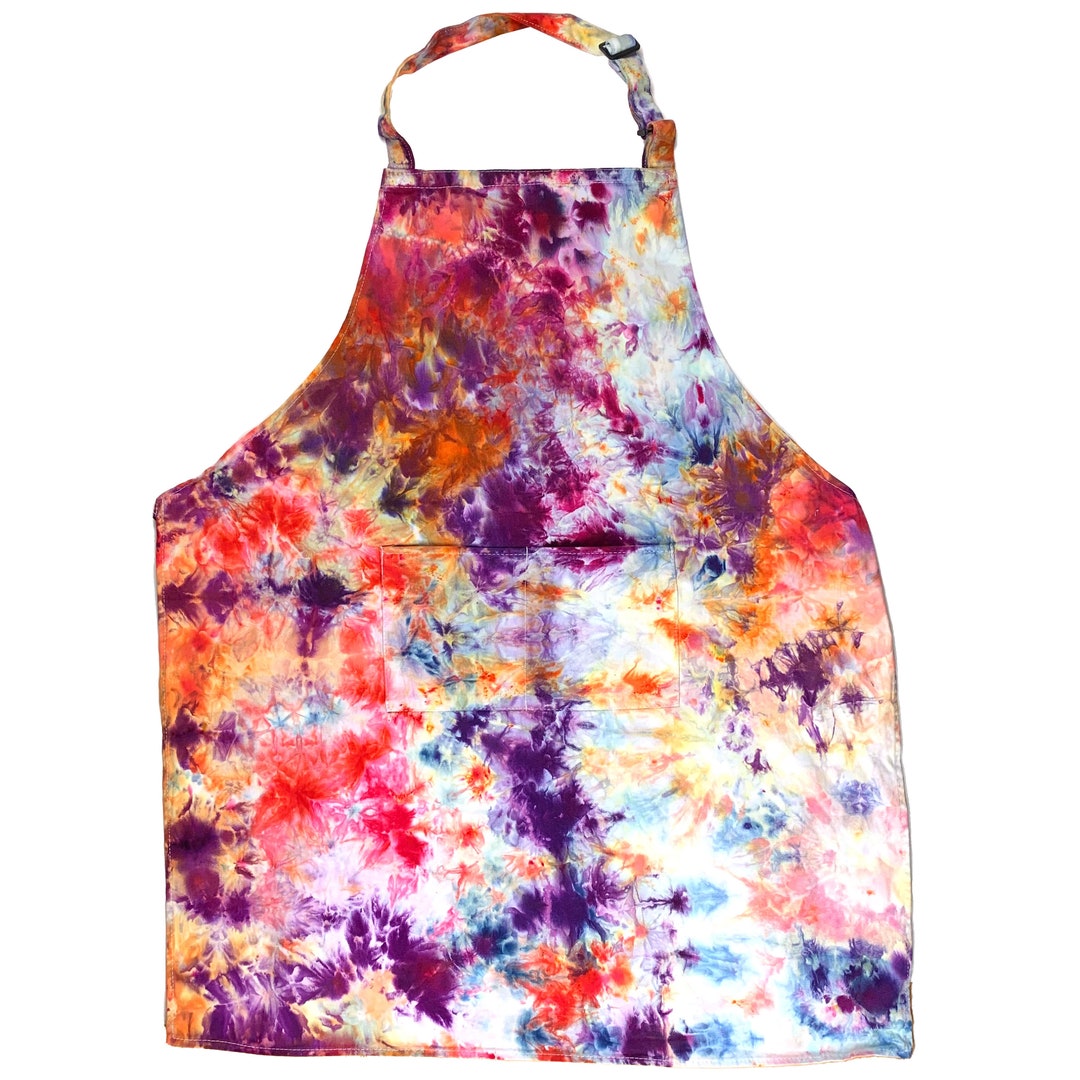 Ice Dye Apron With Pockets and Adjustable Neck, Tie Dye Apron for Chef ...