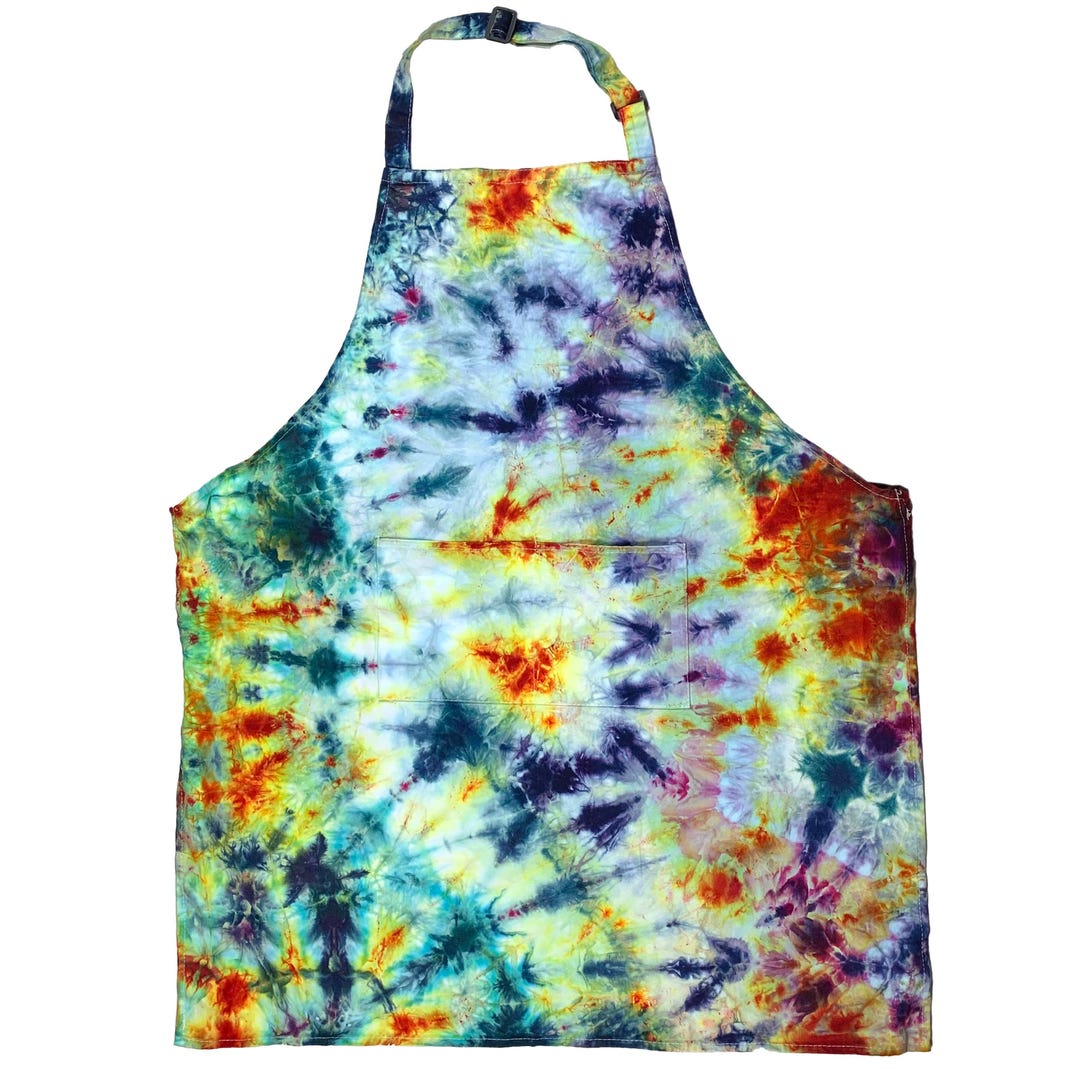 Ice Dye Apron With Pockets and Adjustable Neck, Tie Dye Apron for Chef ...