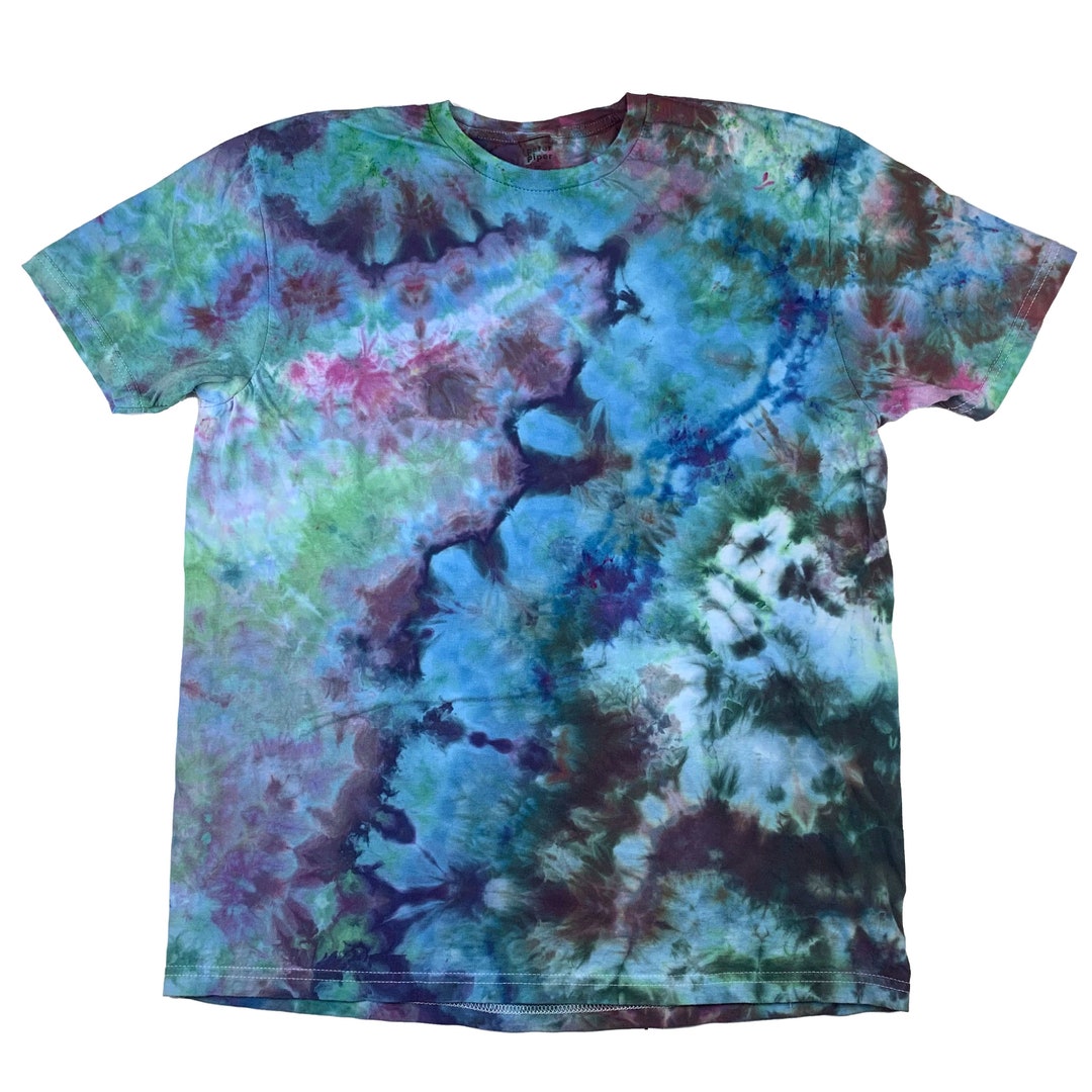 Large Ice Dye T-shirt, Adult Unisex Tie Dye Tee Shirt for Men or Women ...