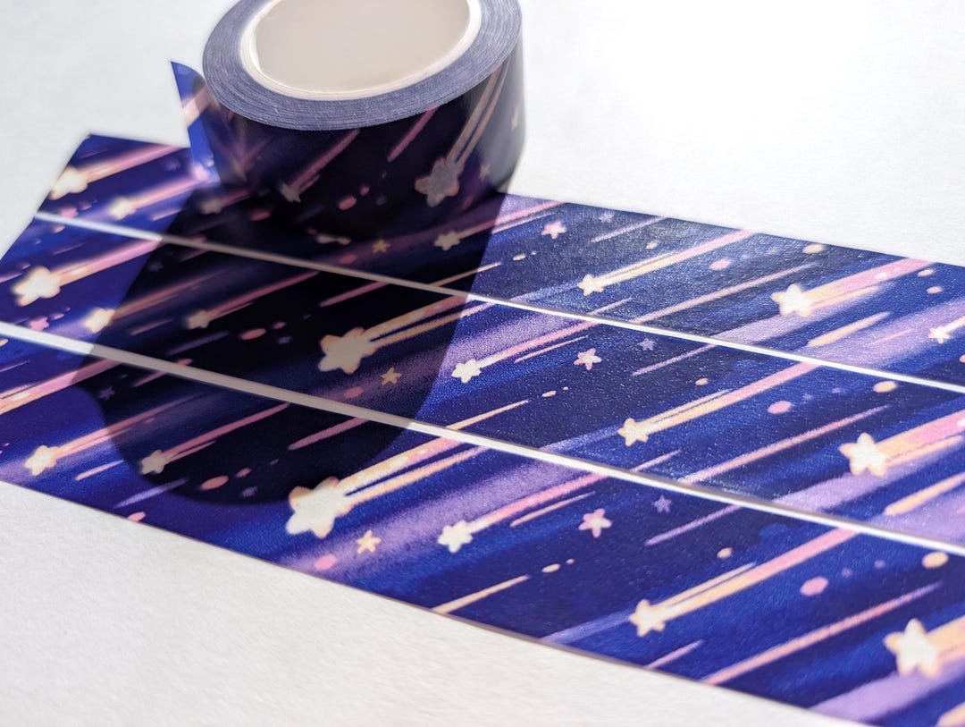 Shooting Stars Washi Tape Cute Celestial Washi Tape - Etsy