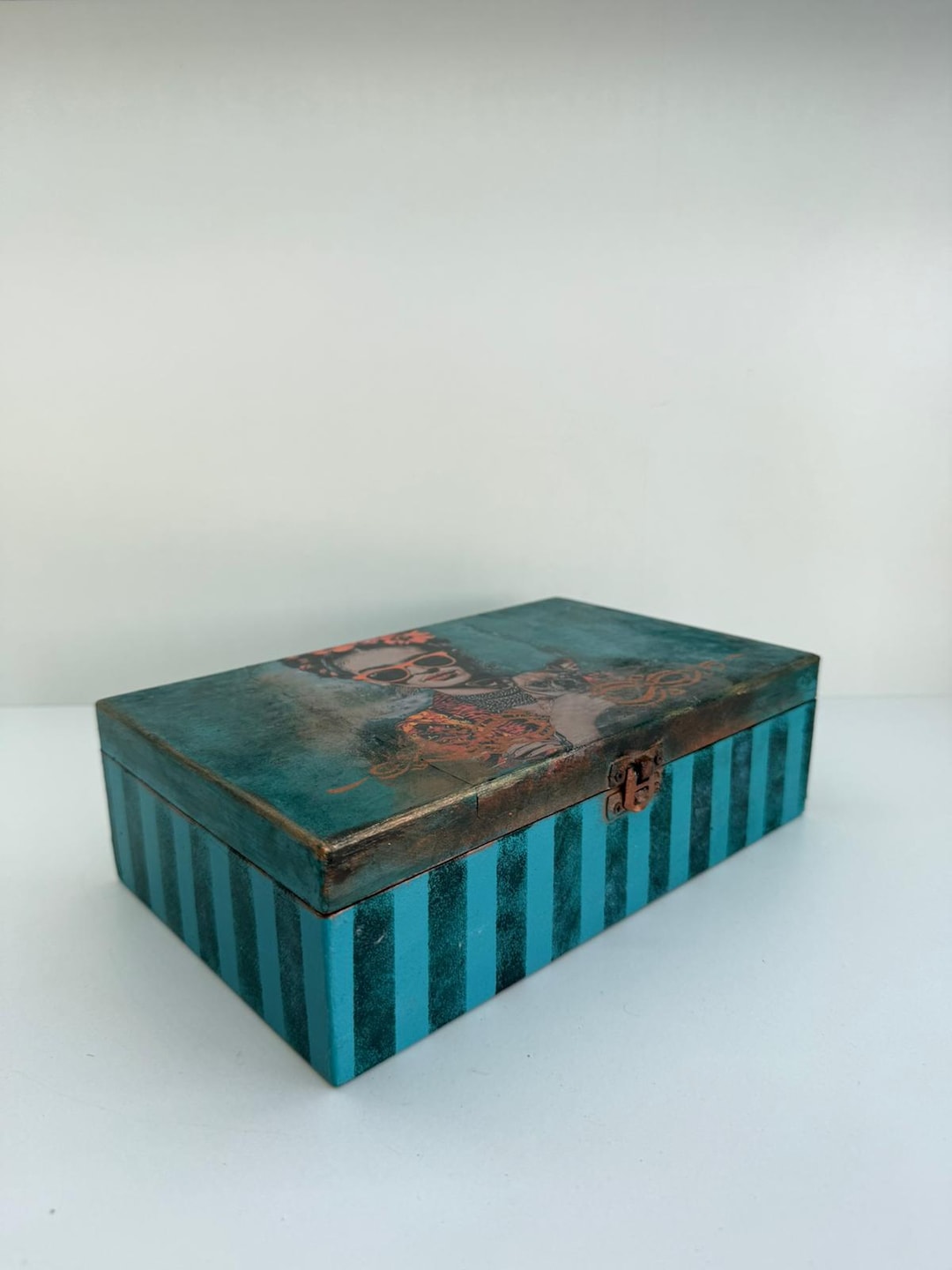Handmade Frida Kahlo Wooden Jewelry Box: Vintage Style Keepsake ...