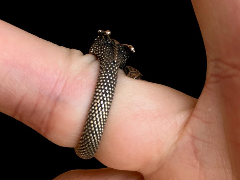Dragon Face Ring Sterling Silver Adjustable Opening Ring Fantasy ...