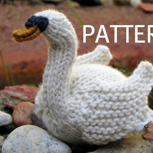 SWAN Toy Knitting Pattern by Georgina Manvell PDF DOWNLOAD - Etsy