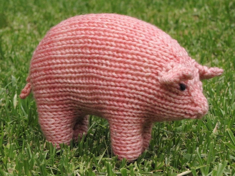 Pig Knitting Pattern, Waldorf, Toy, PDF (medium Size) - Etsy