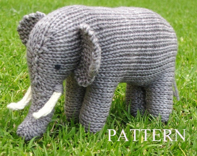 Elephant Knitting Pattern, PDF, Instant Digital Download - Etsy