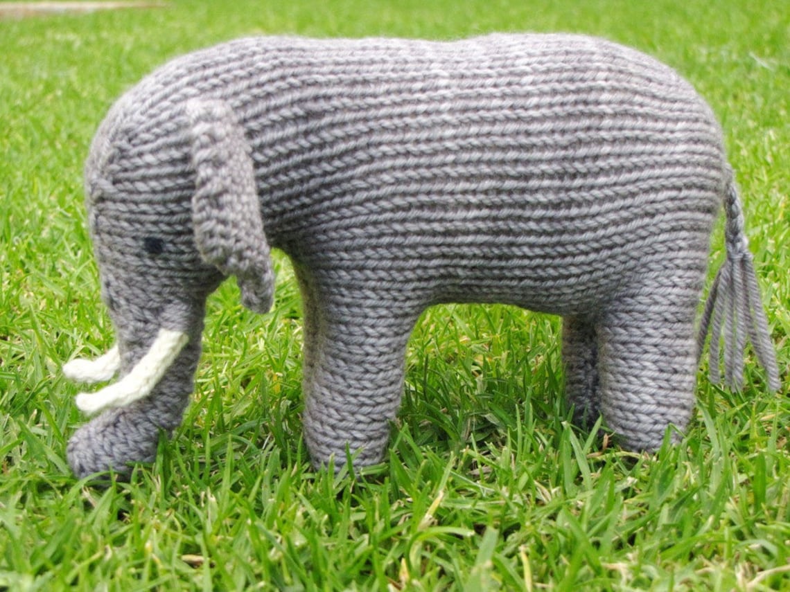 Elephant Knitting Pattern, PDF, Instant Digital Download - Etsy