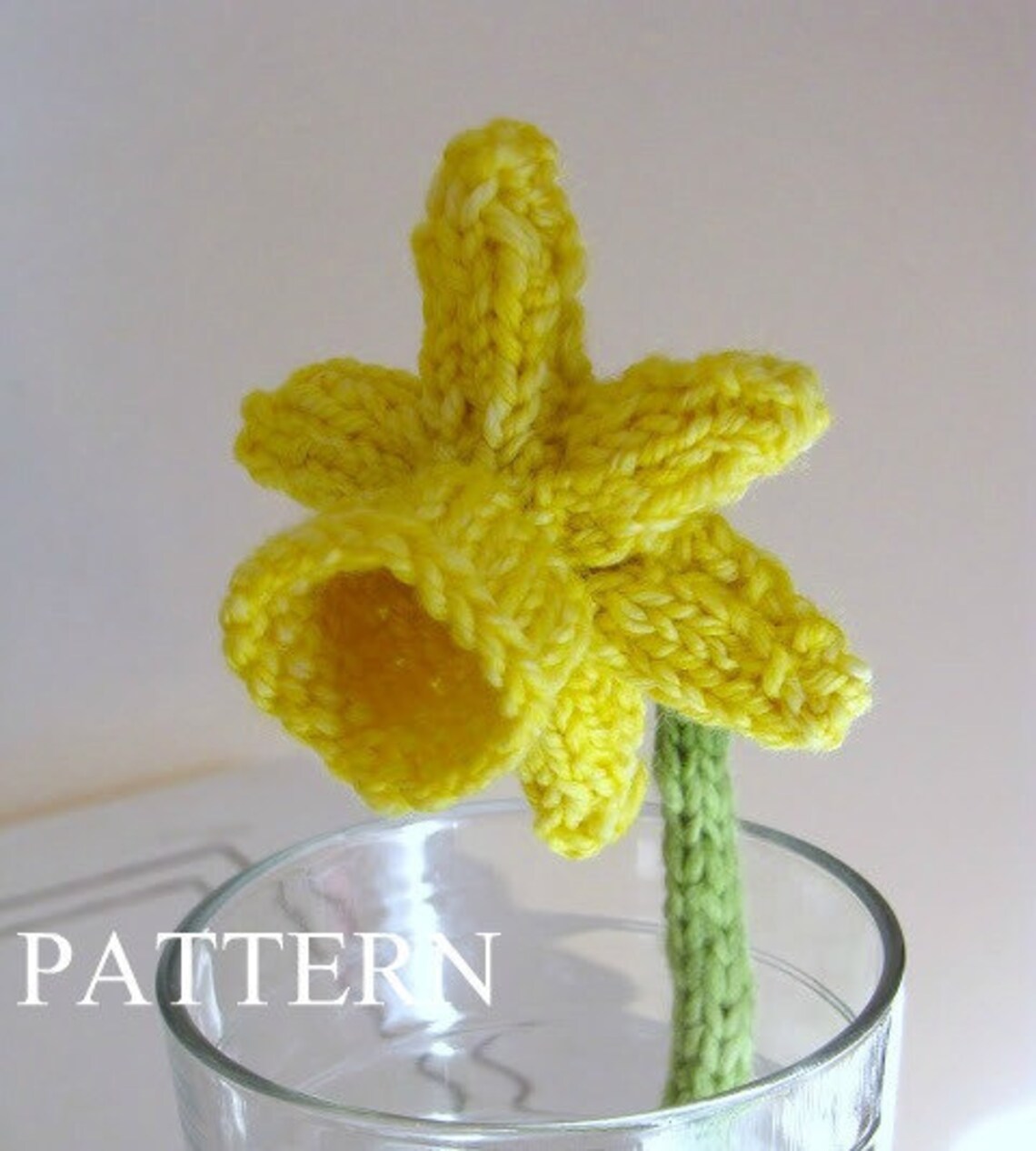 Daffodil Flower Knitting Pattern, PDF, Immediate Digital Download - Etsy