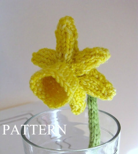 Daffodil Flower Knitting Pattern PDF Immediate Digital - Etsy
