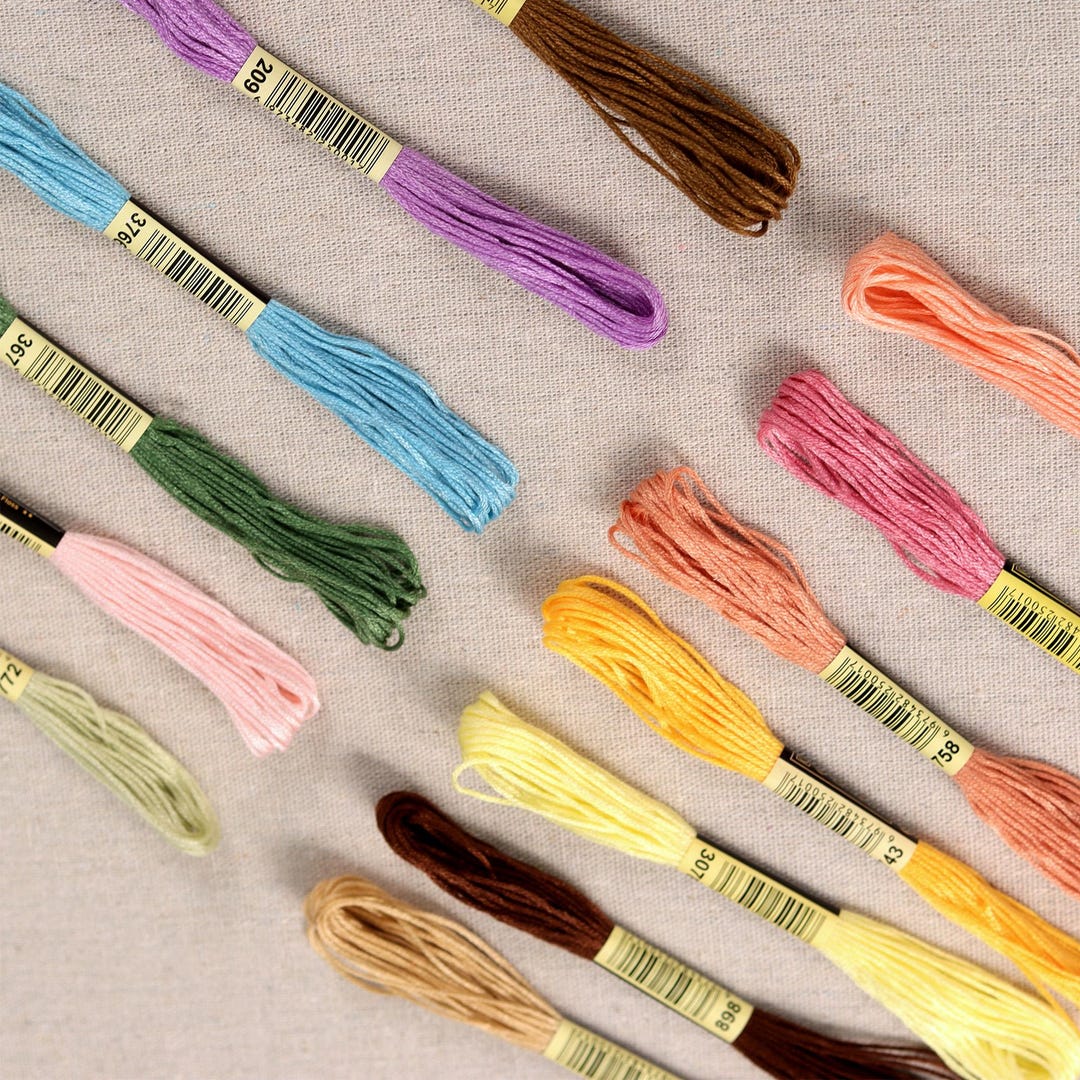 100pcs Multicolor Embroidery Thread Floss 6 Skeins, Embroidery Thread ...