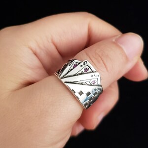 Playing Cards Ring Poker Ring Adjustable Cards Streetwear Statement ...