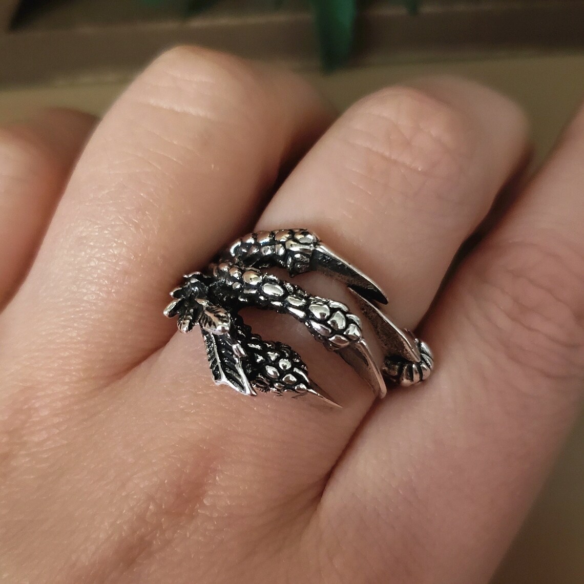 Dragon Claw Ring, Eagle Claw Ring, Dragon Ring, Punk Rock Funky Boho ...