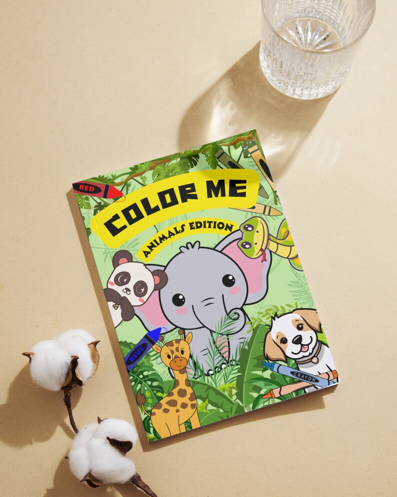 Digital Download Coloring Book for Kids Animals Edition - Etsy