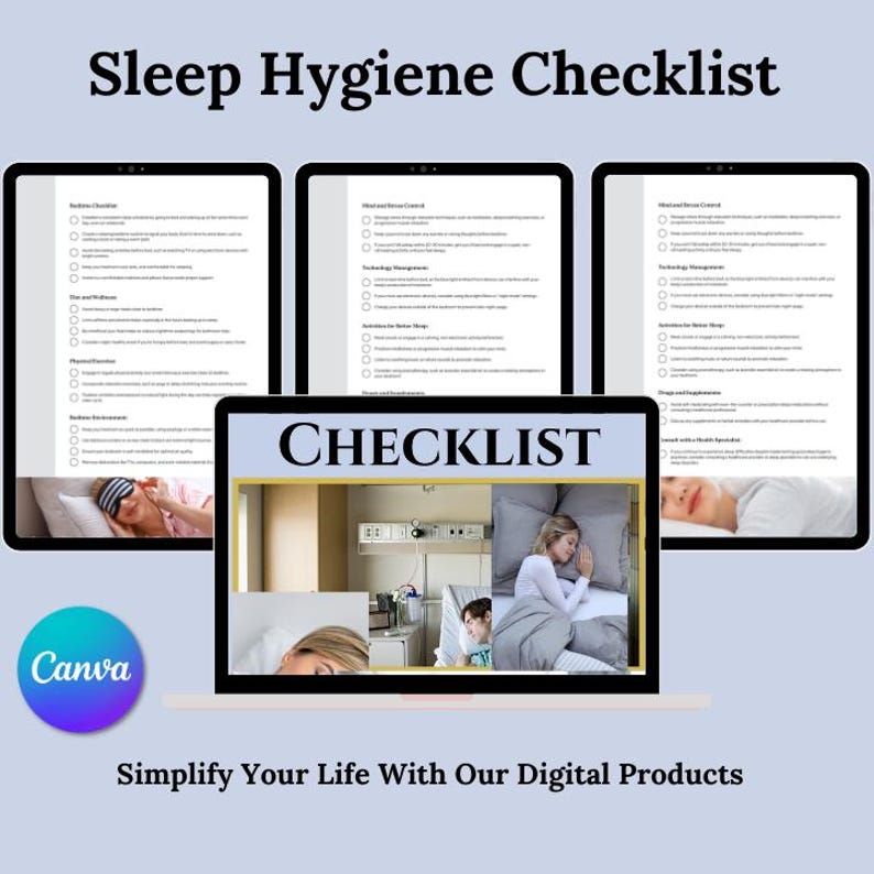 Sleep Hygiene Checklist, Mental Health Consultant Template, Stress ...