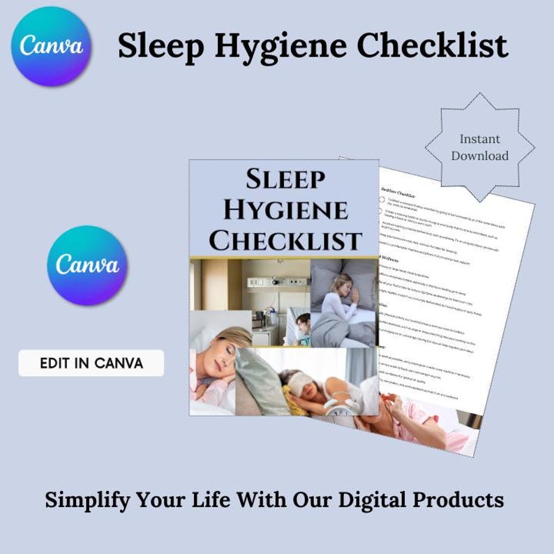 Sleep Hygiene Checklist, Mental Health Consultant Template, Stress ...