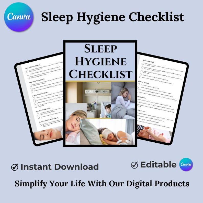 Sleep Hygiene Checklist, Mental Health Consultant Template, Stress ...