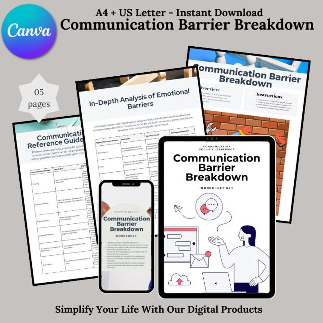 Communication Skills Printable Worksheet, Barrier Breakdown Therapy ...