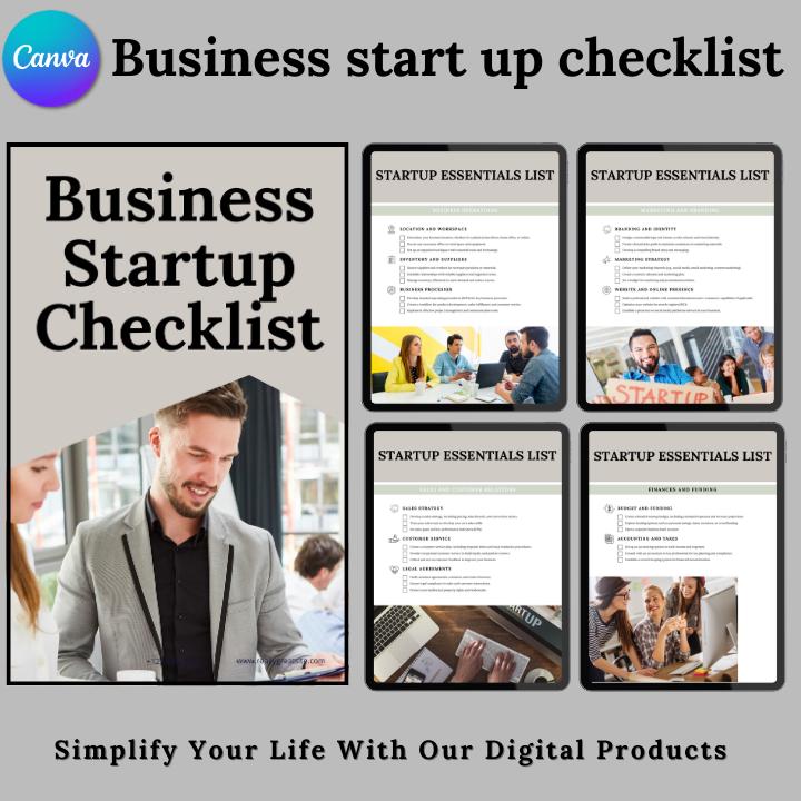 Business Startup Checklist, Business Proposal Templates, Online ...
