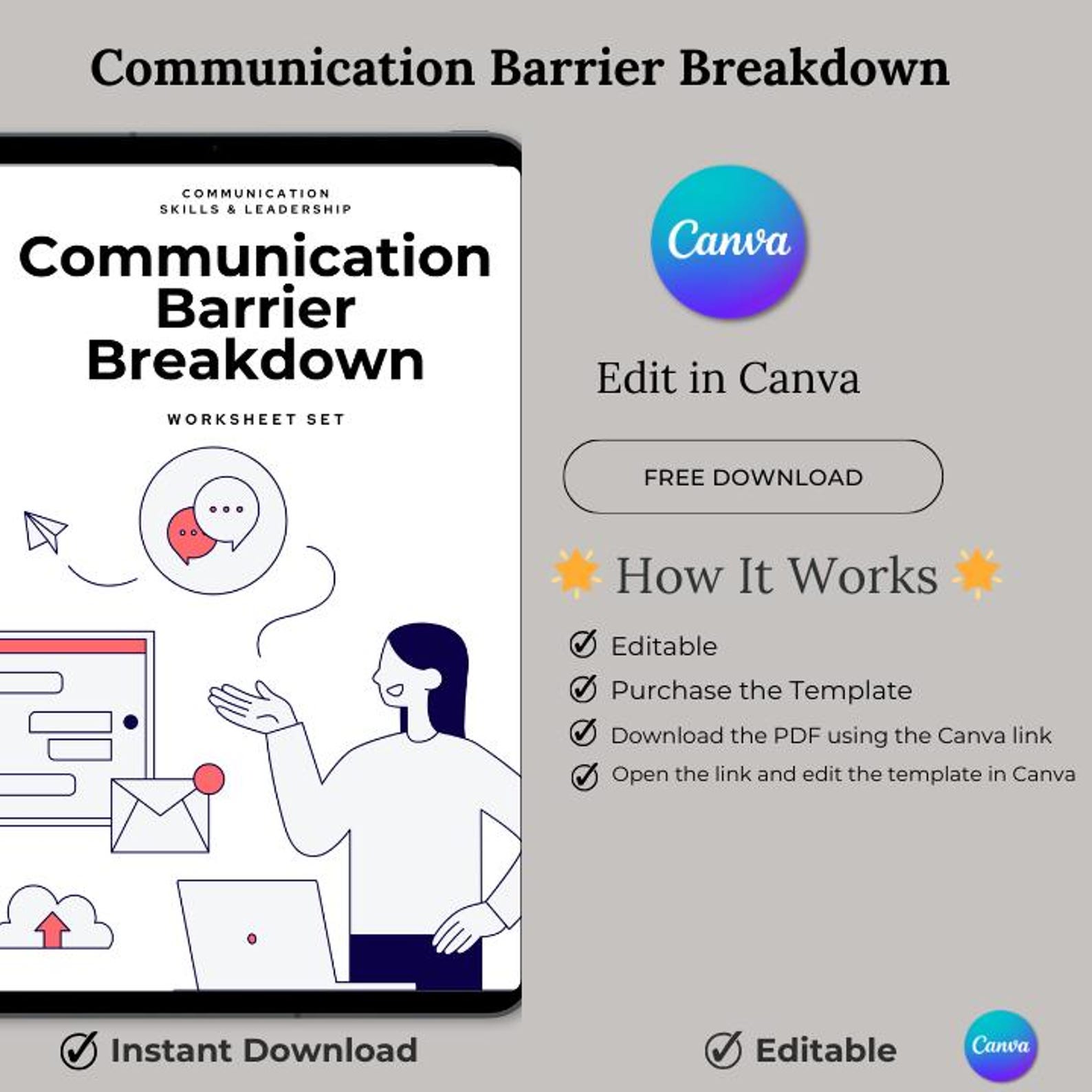 Communication Skills Printable Worksheet, Barrier Breakdown Therapy ...