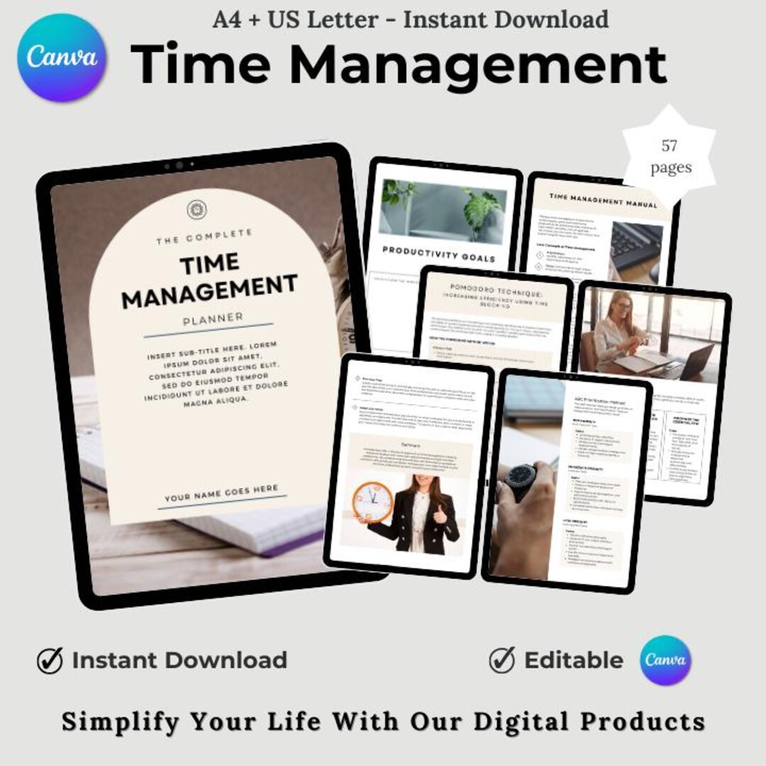 Time Management Planner, Task Management Planner, Time Schedule Planner ...