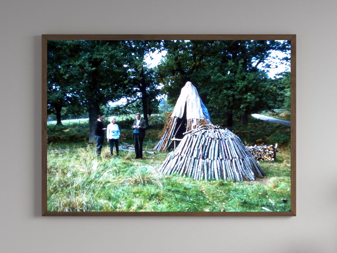1970s Vintage Photograph – Tipi Style Wooden Hut – Rustic Analogue ...