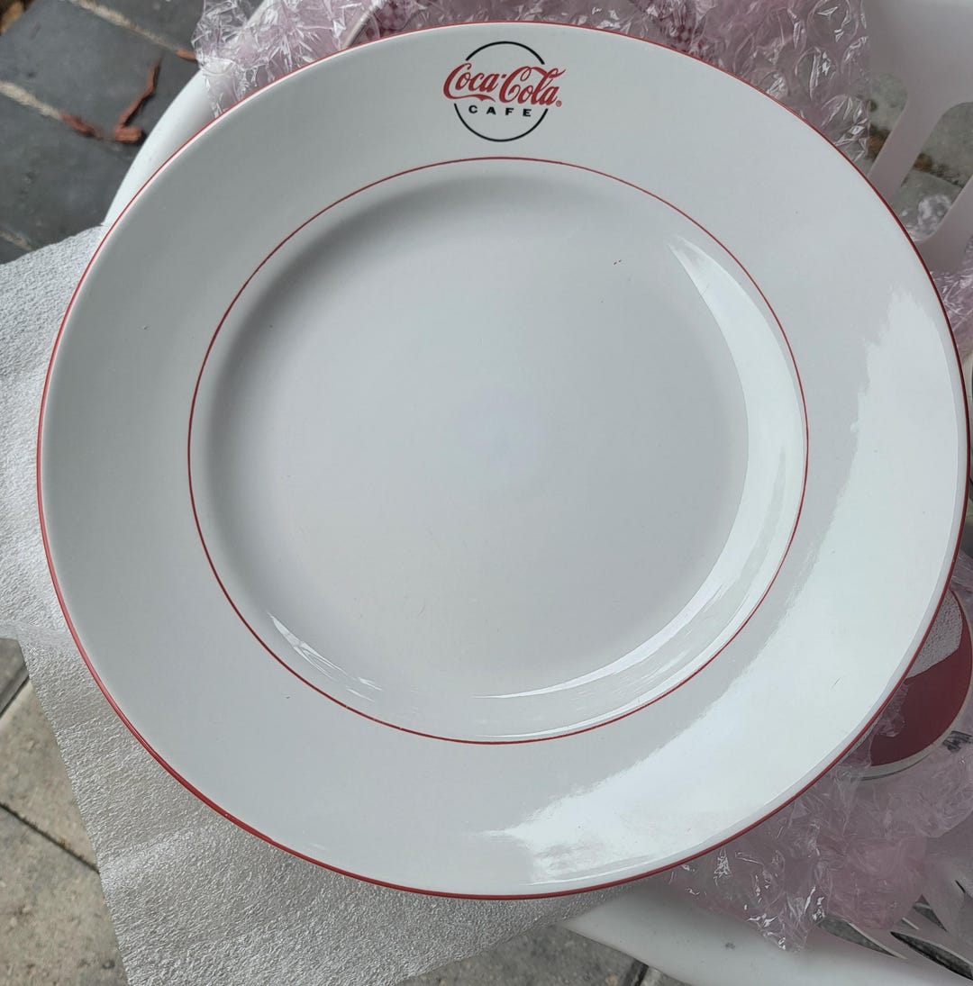 Vintage Coca-cola Diner 10 3/4" Dinner Plate, Set of 4 - Etsy