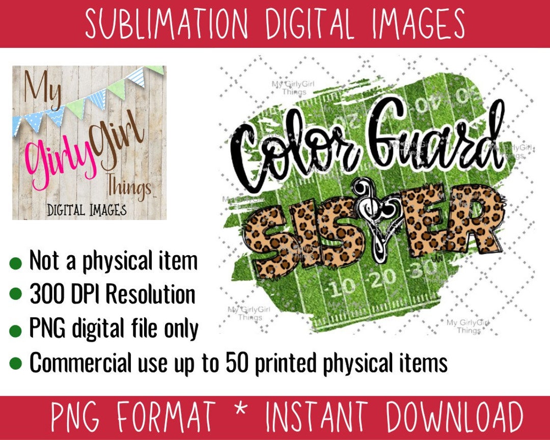 Color Guard Sister, Marching Band, DIGITAL IMAGE for Sublimation PNG ...