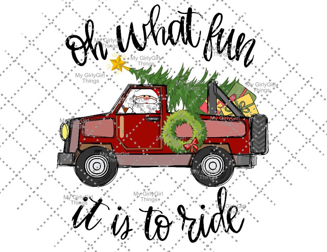 Santa off Road 4-wheeling Png, Oh What Fun It is to Ride SUV Png ...