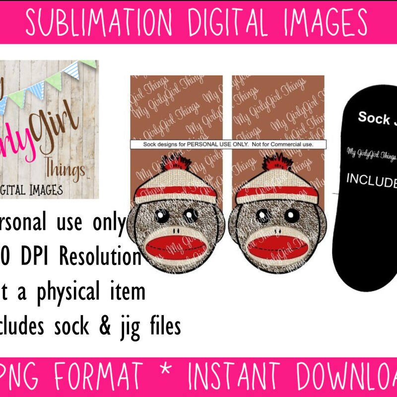 Sock Monkey Art - Etsy