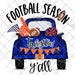Blue and Orange Football Sublimation PNG , Tailgating , It's Game Day Y ...