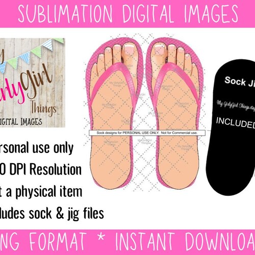 Football Flip Flop Sock Sublimation Designs Downloads Digital - Etsy