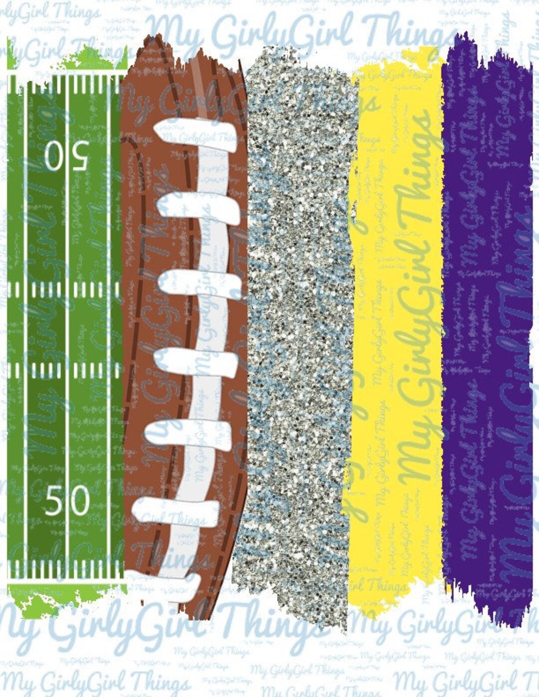 Purple and Gold Football Team PNG Digital Sublimation Brush Stroke ...