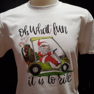Santa Golf Cart Christmas DIGITAL Image, Png, Jpg, Oh What Fun It is to ...