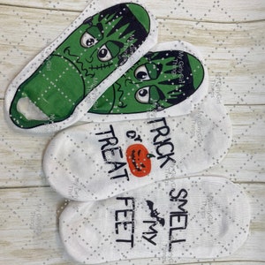 Frankenstein Sock Png Halloween BUNDLE Slipper Sock Sublimation Designs ...
