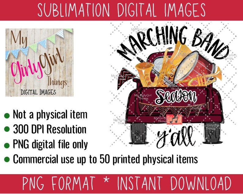 Marching Band Season, Y'all, Band DIGITAL IMAGE for Sublimation PNG ...