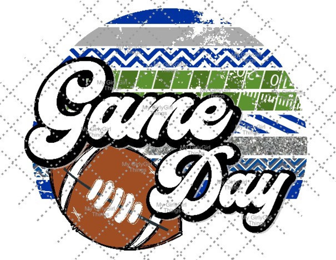 Blue and Gray Football Team Colors PNG | Game Day Vintage Digital ...
