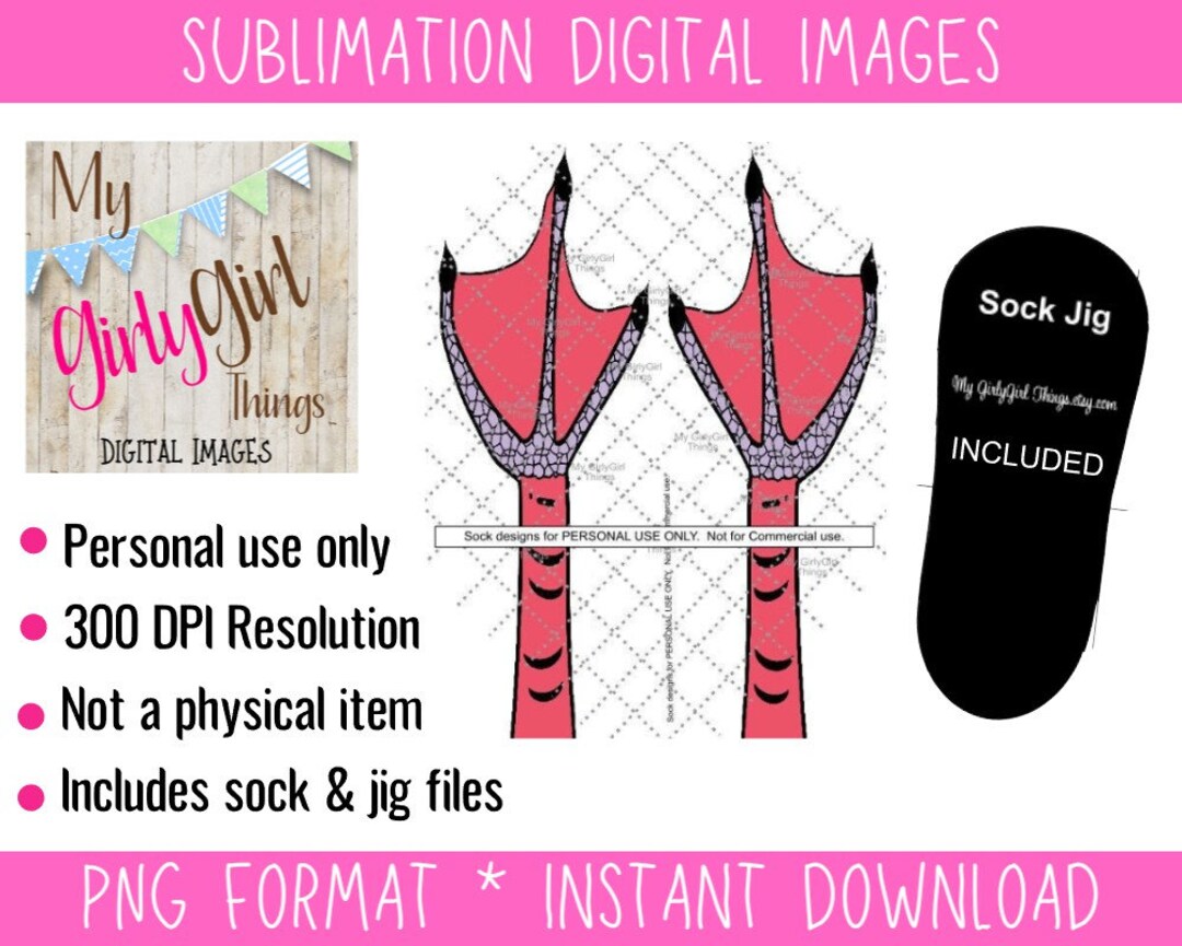 Flamingo Feet Socks Png, Halloween Sock Digital Download, Gross Sock ...