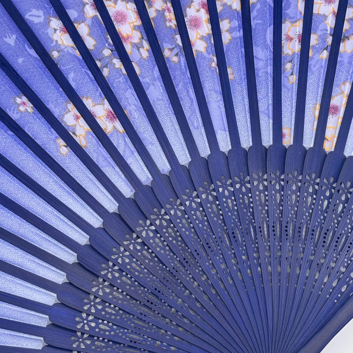 Blue Hand Fan, Floral Fan, Summer Fan, Blue Flower Fan, Vintage Fan ...