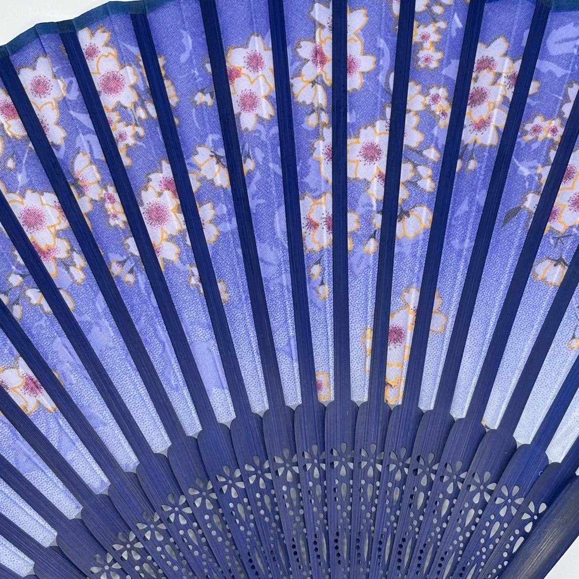 Blue Hand Fan, Floral Fan, Summer Fan, Blue Flower Fan, Vintage Fan ...