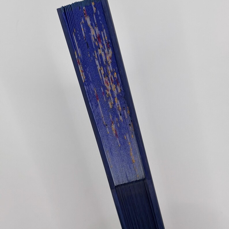 Blue Hand Fan, Floral Fan, Summer Fan, Blue Flower Fan, Vintage Fan ...