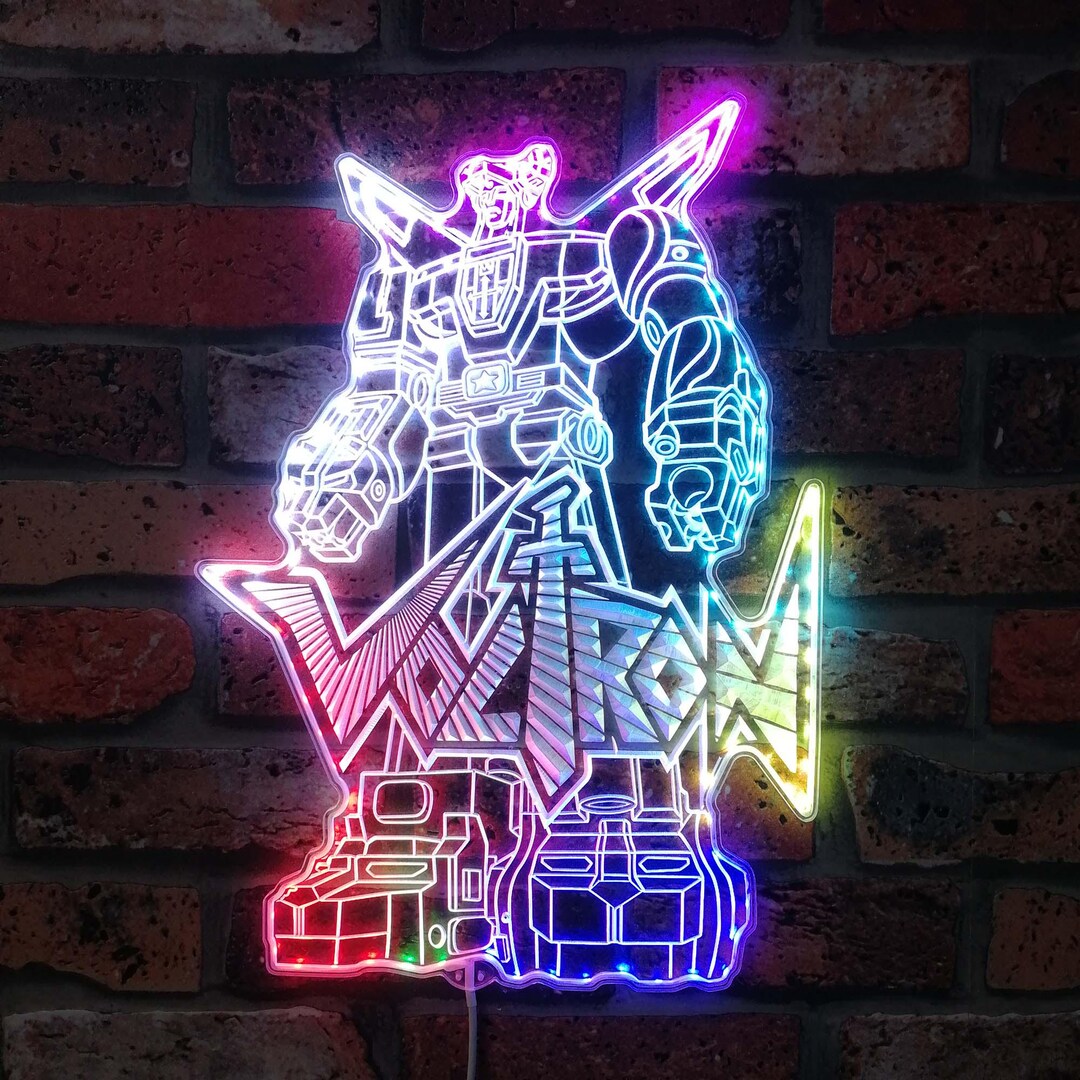 Voltron Defender Neon LED Light Sign, Custom Man Cave Neon LED Sign ...