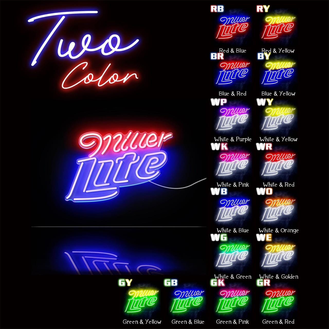 Custom Miller Bar Light Neon LED Stripe Light Sign, Custom Pub Bar Beer ...