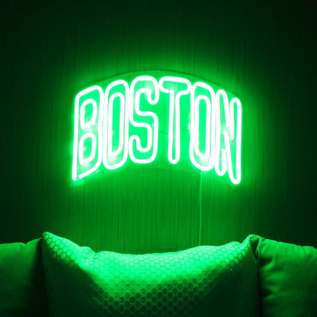 Custom Boston Neon LED Stripe Light Sign, LED Neon Light Sign, Neon ...