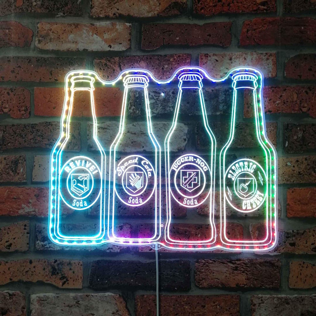 Cod Zombie Juggernog Perk Bottles Neon LED Light Sign, Zombie Bottles ...