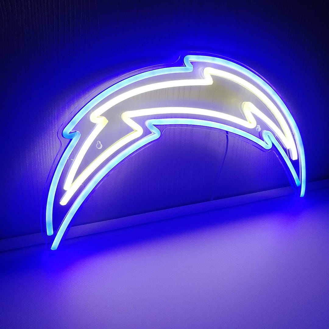 Custom Chargers Neon LED Stripe Light Sign, Custom Sports Bar Team Neon ...