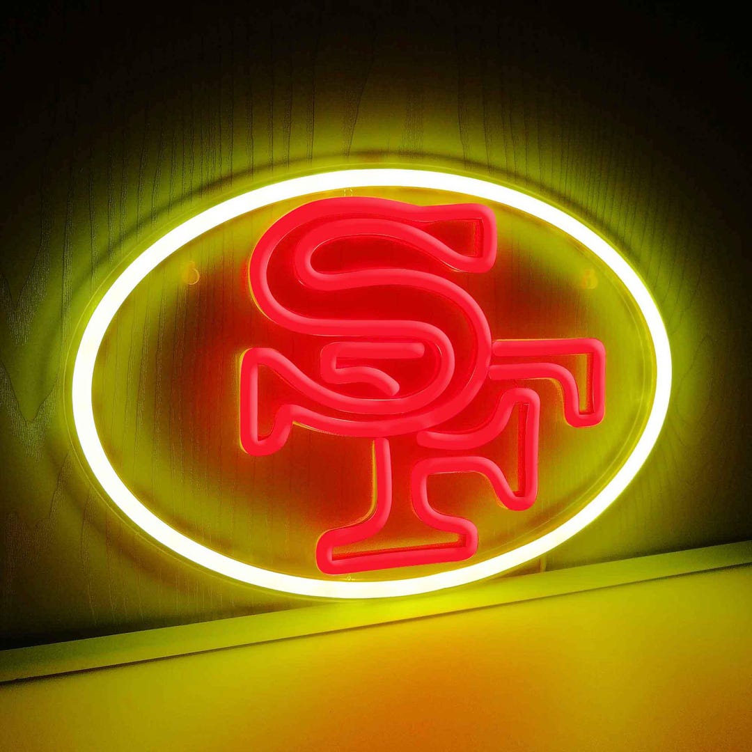San Francisco 49ers Neon LED Stripe Light Sign, Custom Sports Bar Team ...