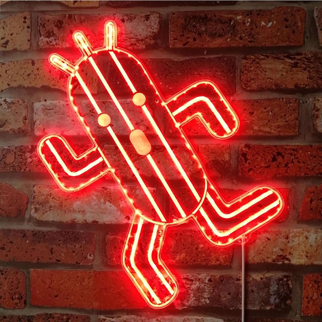 Final Fantasy Cactuar Neon LED Light Sign, Custom Neon LED Sign, RGB ...