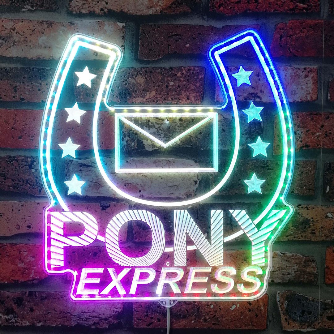 Mouthwashing Pony Express Neon LED Light Sign, Custom Game Room Neon ...