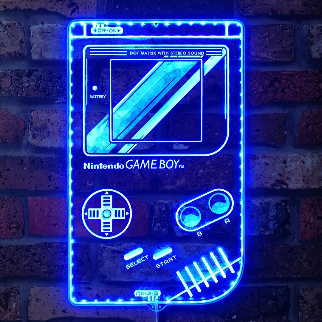 Game Boy Neon LED Light Sign, Custom Neon LED Sign, RGB Multi Colors ...